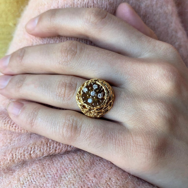 David Thomas for Prestige Jewellers Diamond and Gold Ring 1972 For Sale ...