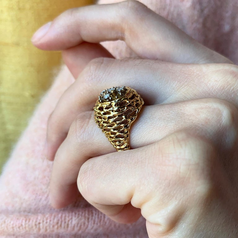 David Thomas for Prestige Jewellers Diamond and Gold Ring 1972 For Sale ...