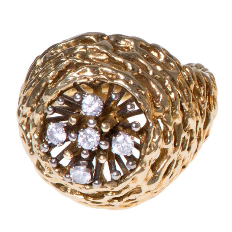 David Thomas for Prestige Jewellers Diamond and Gold Ring 1972 For Sale ...