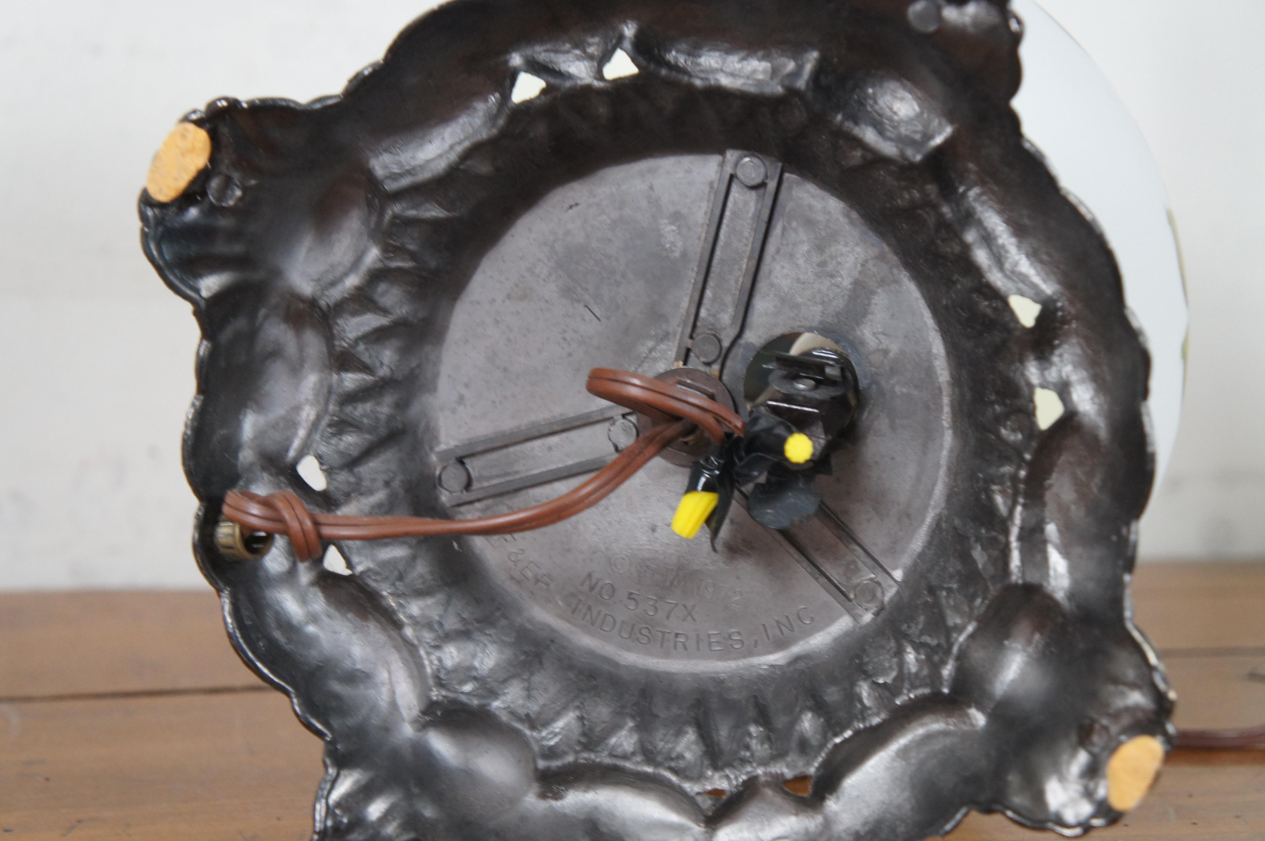 1972 EF and EF Gone with the Wind Yellow Roses Parlor Hurricane Lamp Lantern For Sale at 1stDibs