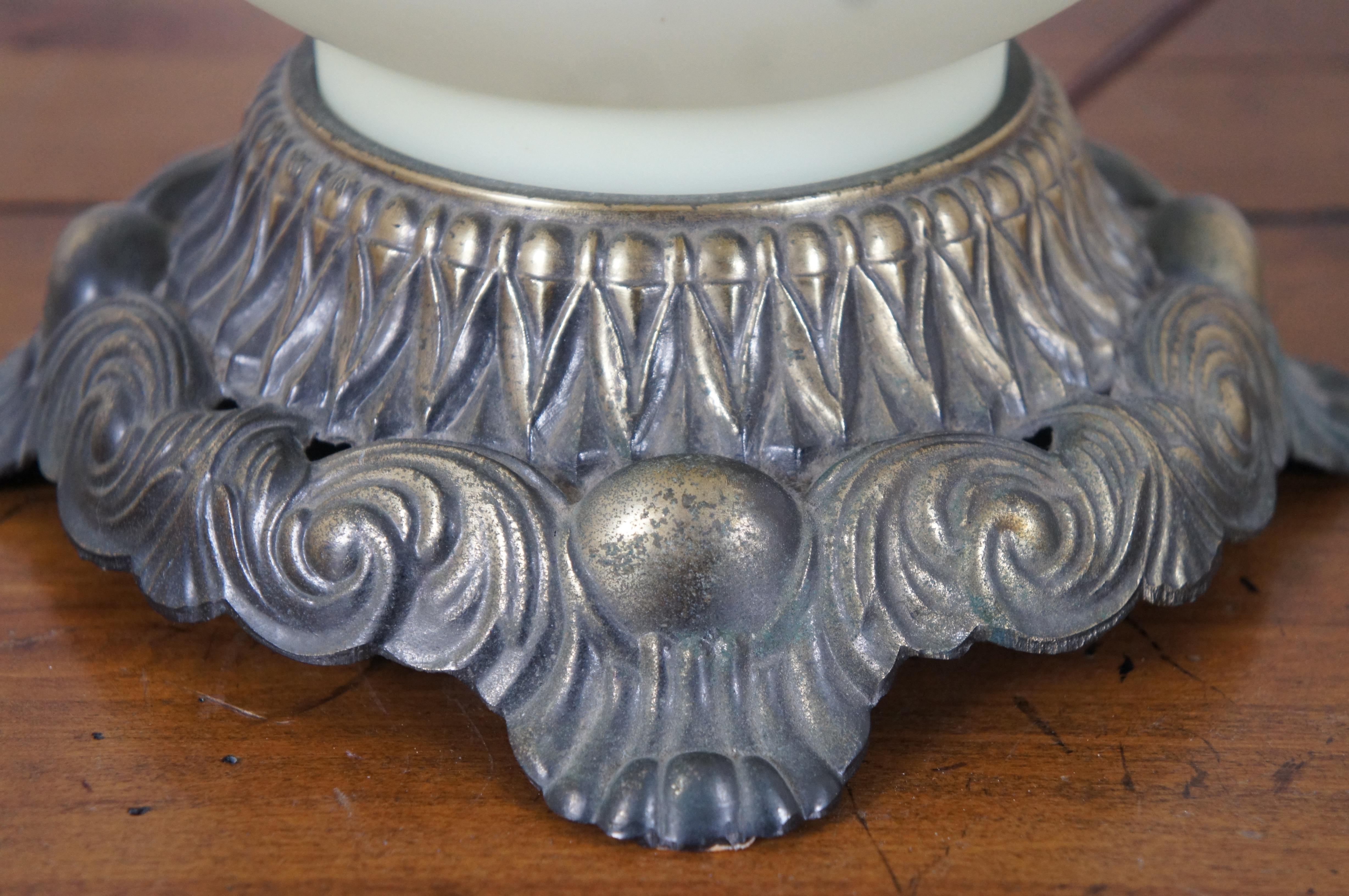 1972 EF and EF Gone with the Wind Yellow Roses Parlor Hurricane Lamp Lantern For Sale at 1stDibs