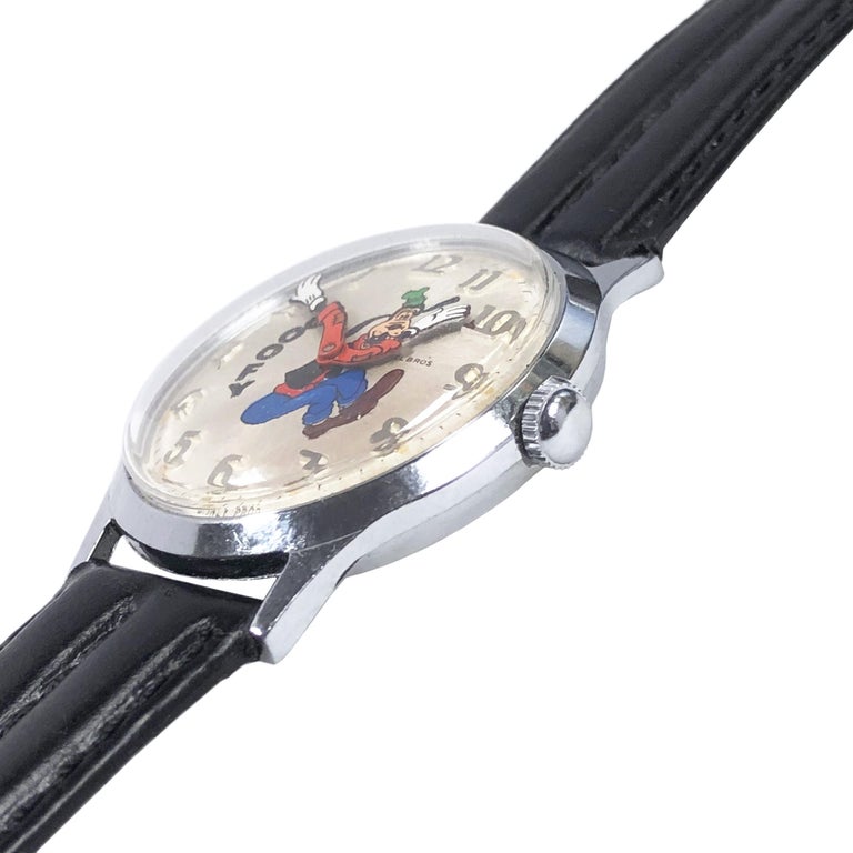 1972 Helbros Disney Goofy Backwards Mechanical Wristwatch at 1stDibs ...