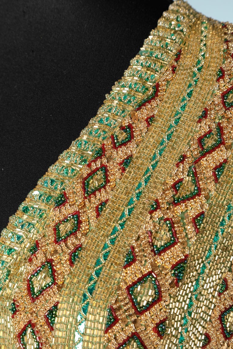 1973 full embroidered Couture Jacket Yves Saint Laurent For Sale at 1stDibs