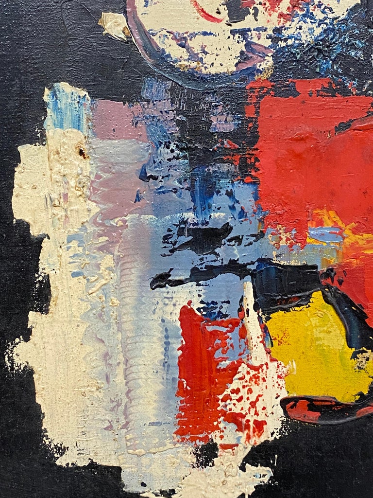 1973 Italian Abstract Painting Signed Cattaneo For Sale at 1stDibs