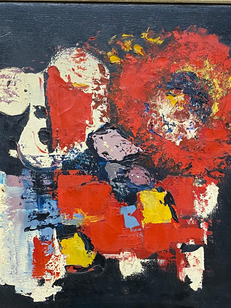 1973 Italian Abstract Painting Signed Cattaneo For Sale at 1stDibs