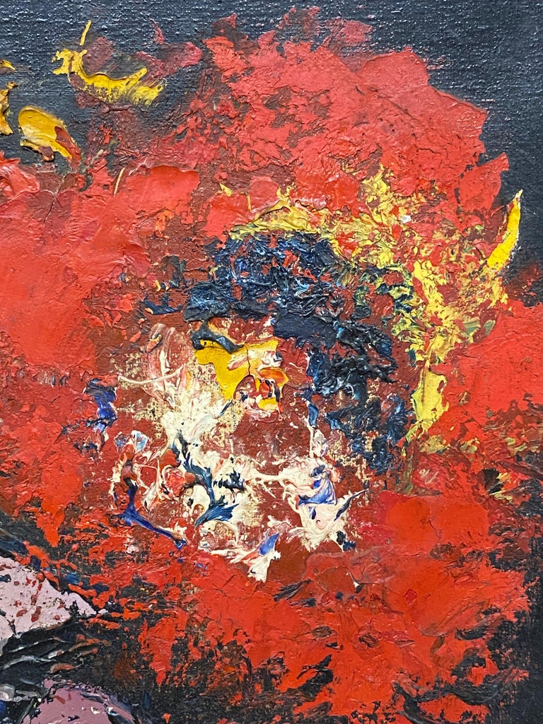 1973 Italian Abstract Painting Signed Cattaneo For Sale at 1stDibs