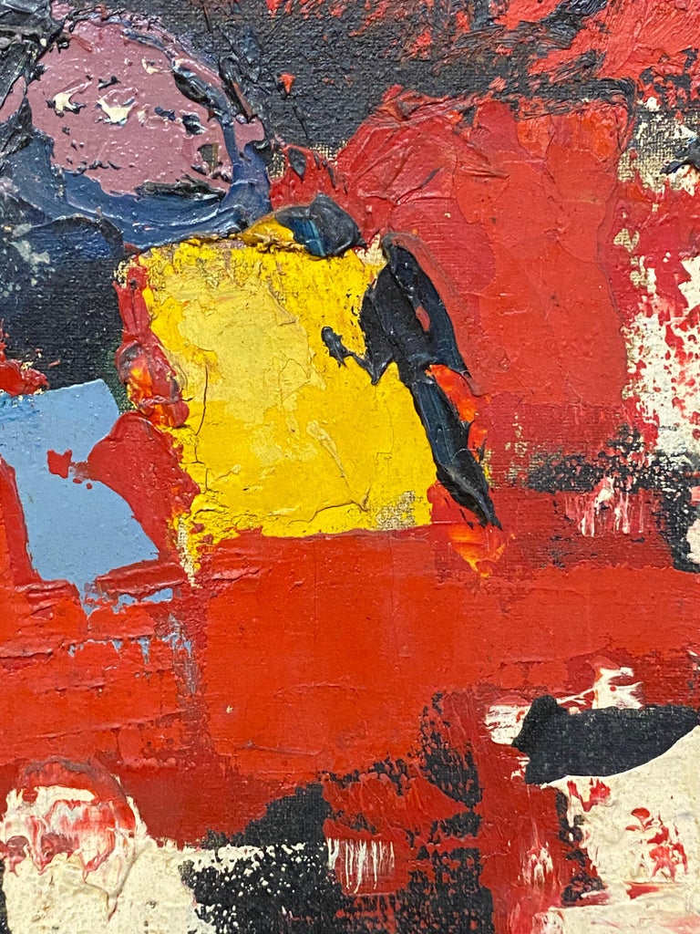 1973 Italian Abstract Painting Signed Cattaneo For Sale at 1stDibs