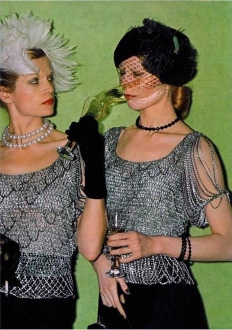 1973 LORIS AZZARO metal chainmail sweater For Sale at 1stDibs | metal ...