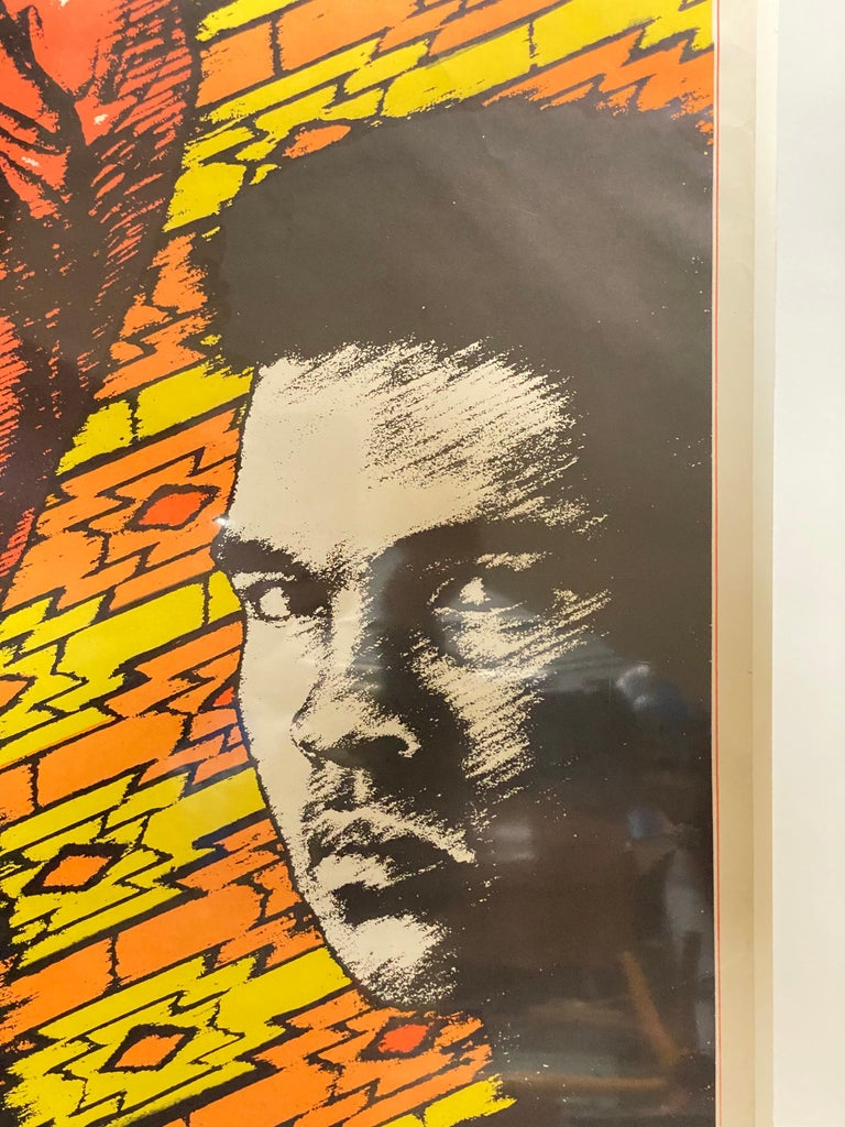 1974 Muhammed Ali Champion Black Light Poster For Sale at 1stDibs