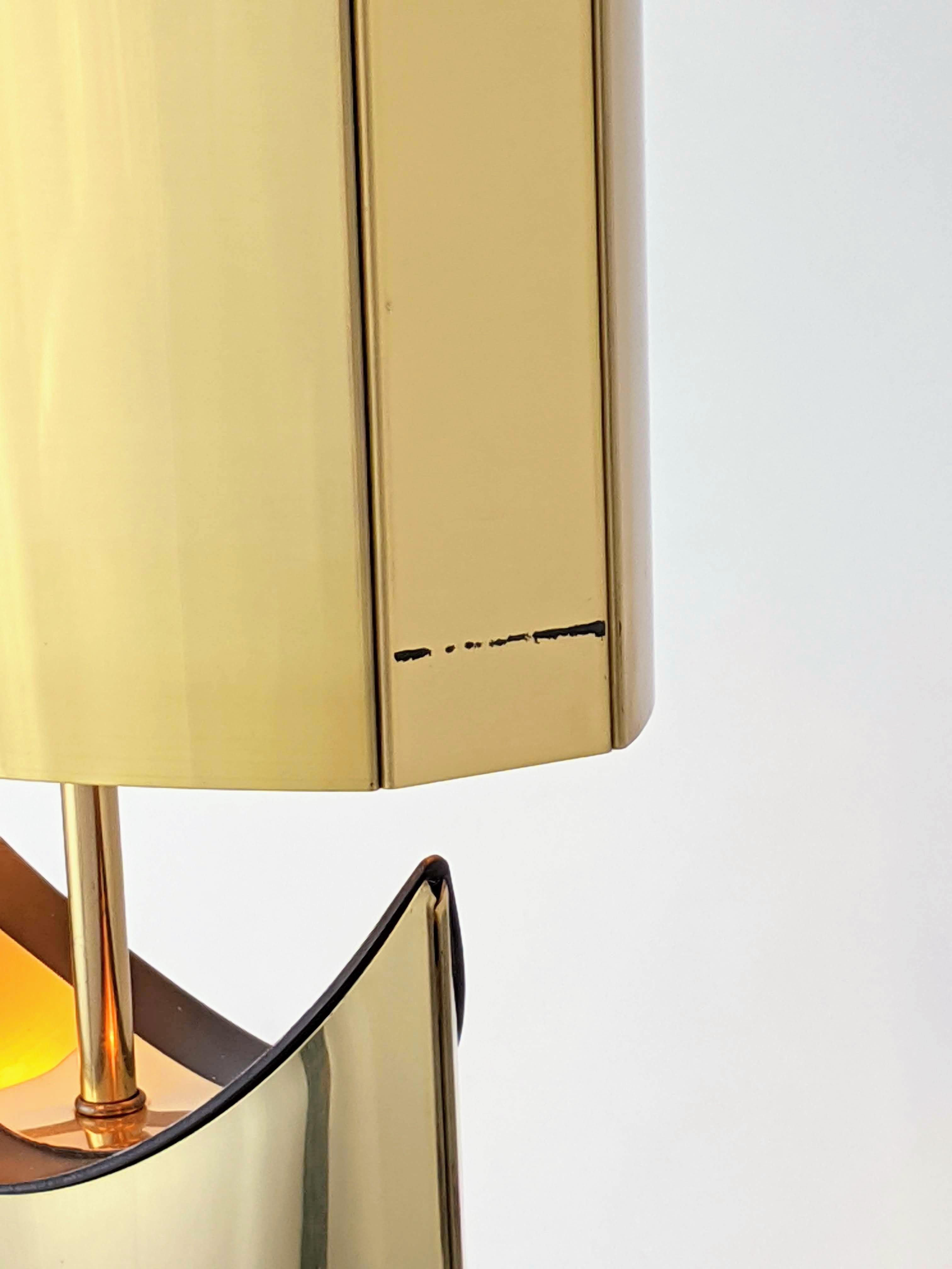 1976 Curtis Jere Huge Brass-Plated Table Lamp, USA at 1stDibs | curtis ...