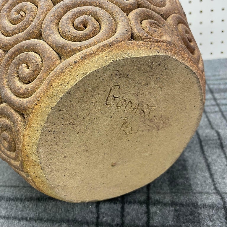 1976 Godart Stoneware Vase For Sale at 1stDibs