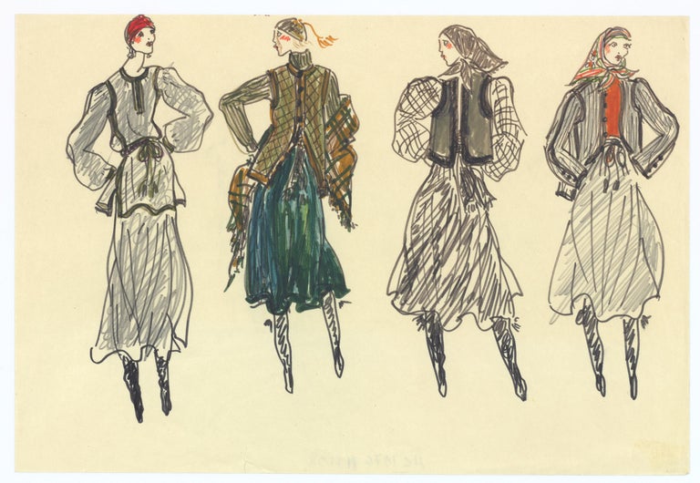 1976 YVES SAINT LAURENT Russian collection corduroy coat with wood ...