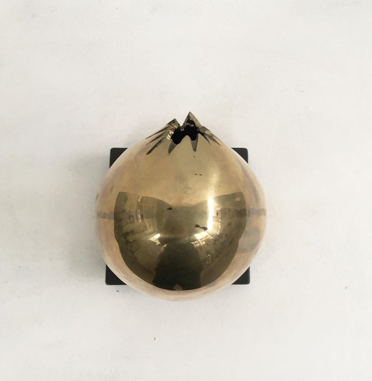 1978 Italy Bronze Abstract Sculpture by Fanna Roncoroni Forma Ovale ...