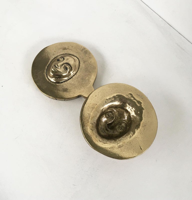 1978 Italy Bronze Abstract Sculpture by Fanna Roncoroni Lui Lei Him Her ...