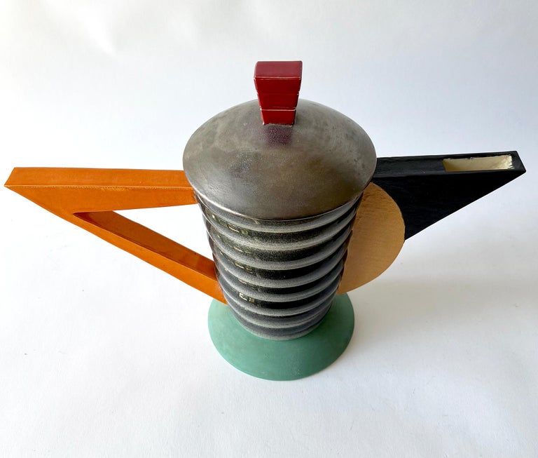 1978 Peter Shire Earthenware Post Modern Memphis Group Teapot For Sale ...