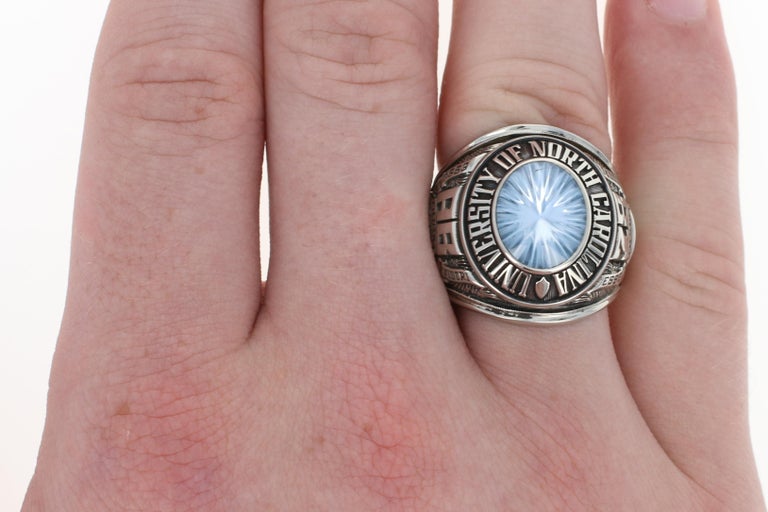 1978 University of North Carolina Class Ring 10 Karat Gold Synthetic ...