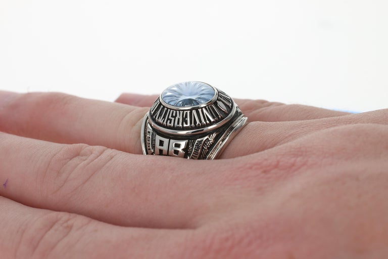 1978 University of North Carolina Class Ring 10 Karat Gold Synthetic ...