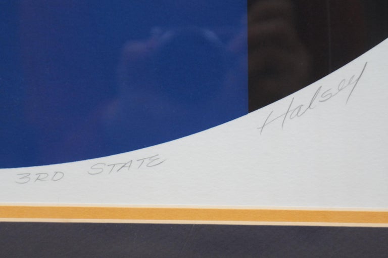 1979 Brian Halsey Novatron 3rd State Modern Serigraph Print Op Art ...