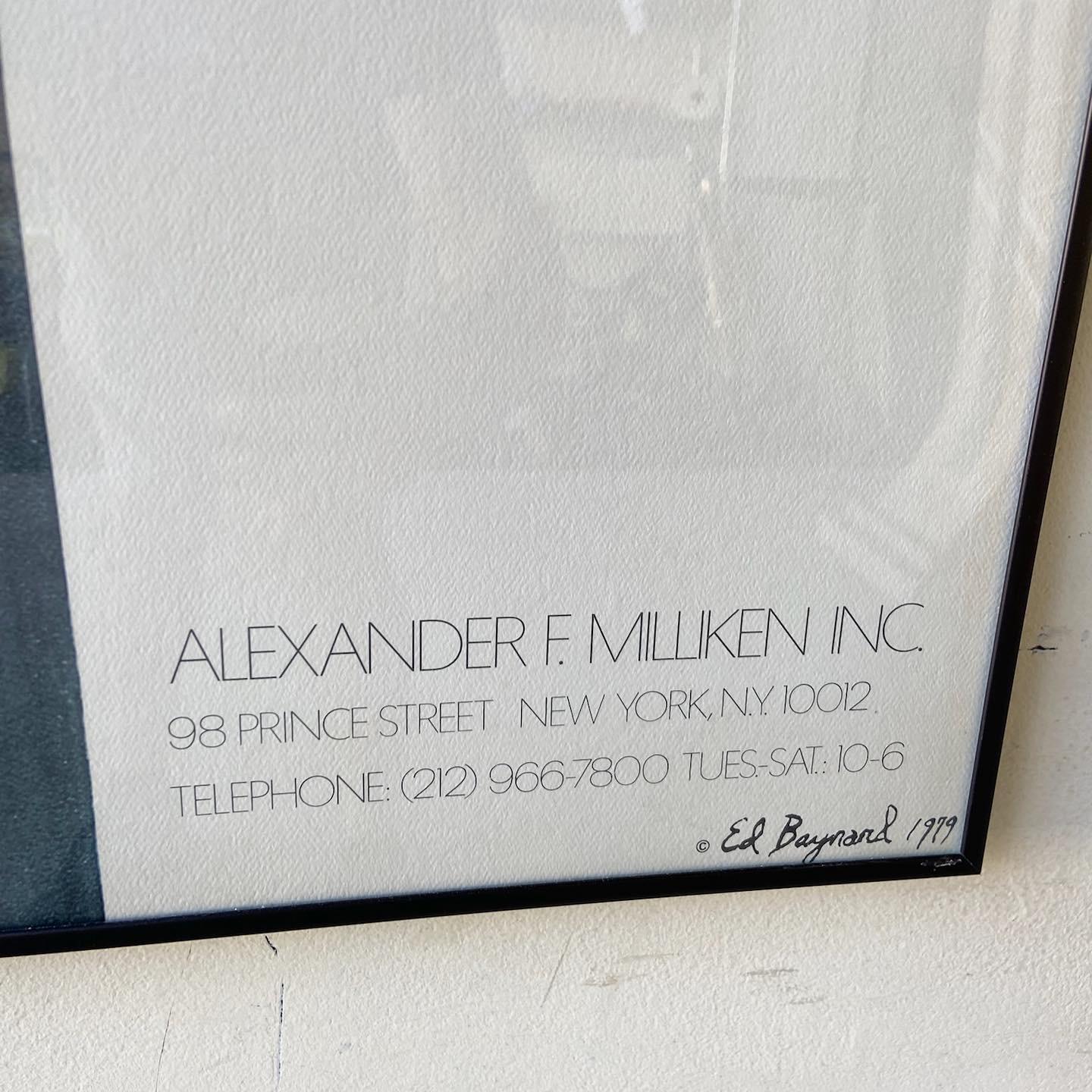 1979 Signed Framed Exhibition Poster Titled “Watercolors” by Ed Baynard ...