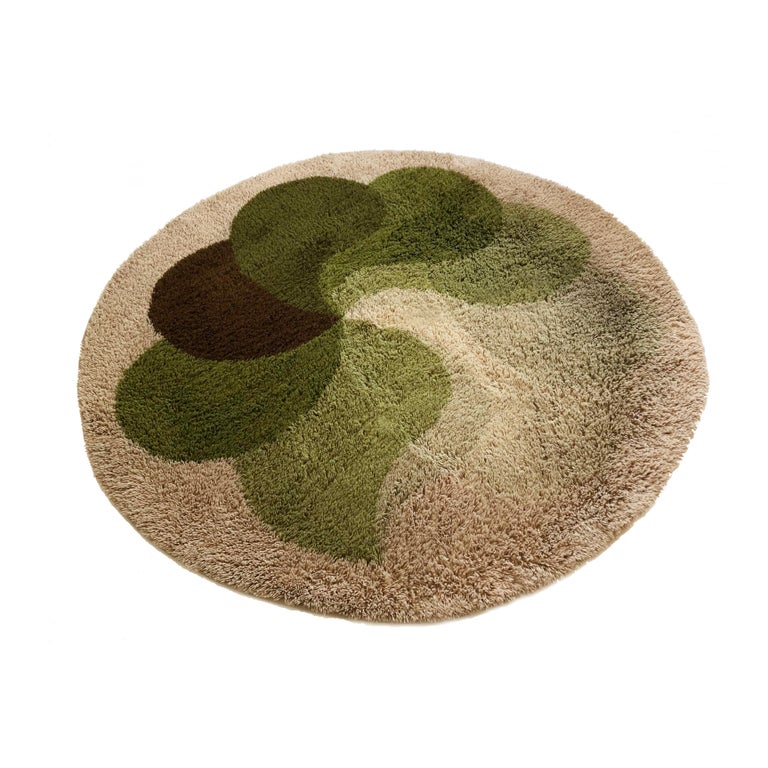 197cm Psychedelic Multi-Color Panton High Pile Rya Rug Carpet Desso ...