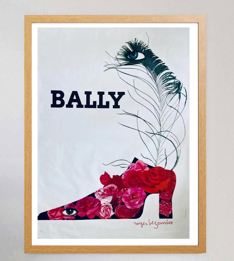1980 Bally, Plume Original Vintage Poster For Sale at 1stDibs