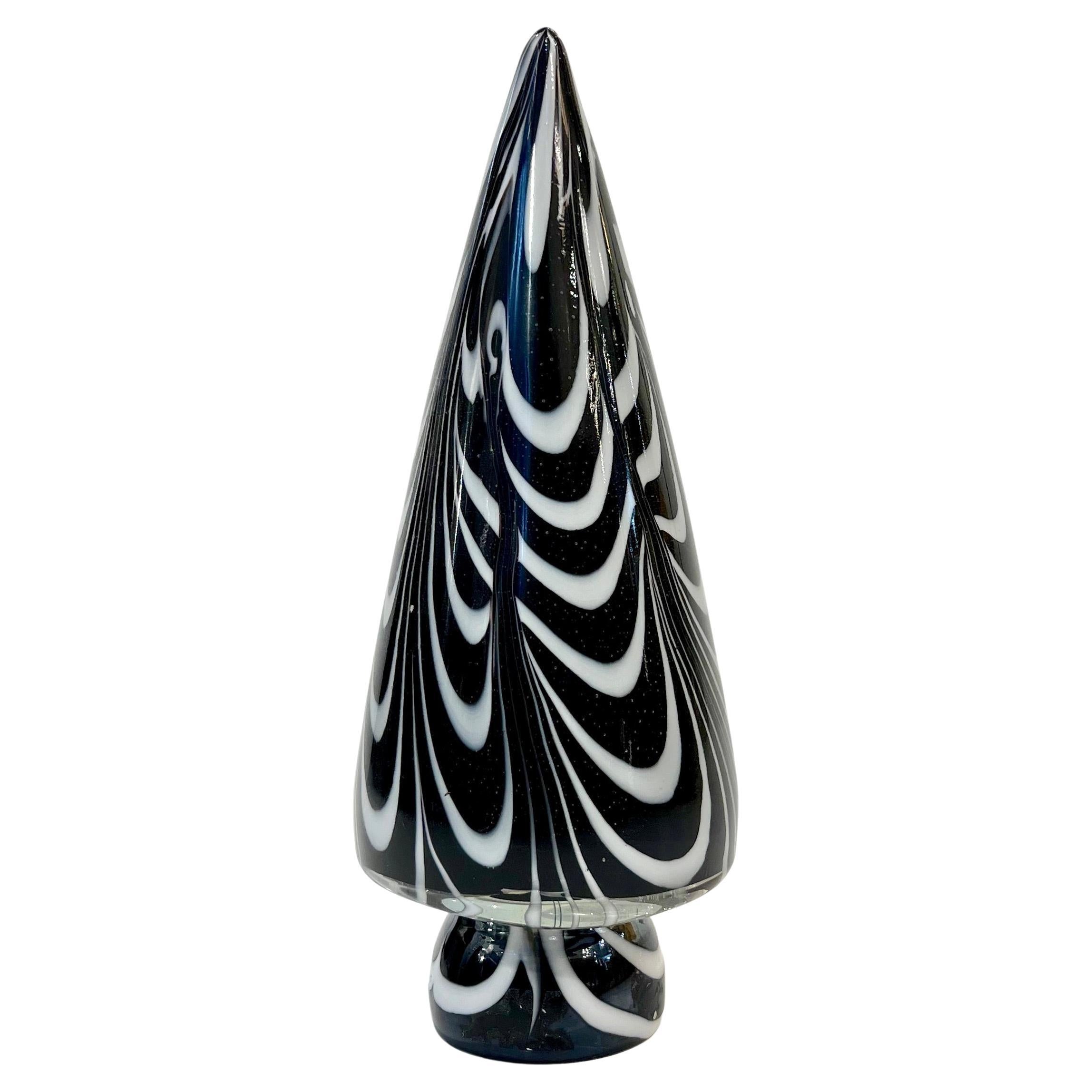 Formia 1980s Italian Vintage Red Orange Clear Murano Glass Tree Modern ...