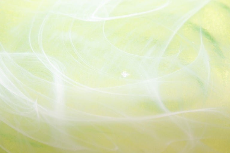 1980, Green Art Glass Platter Made in Spain For Sale at 1stDibs