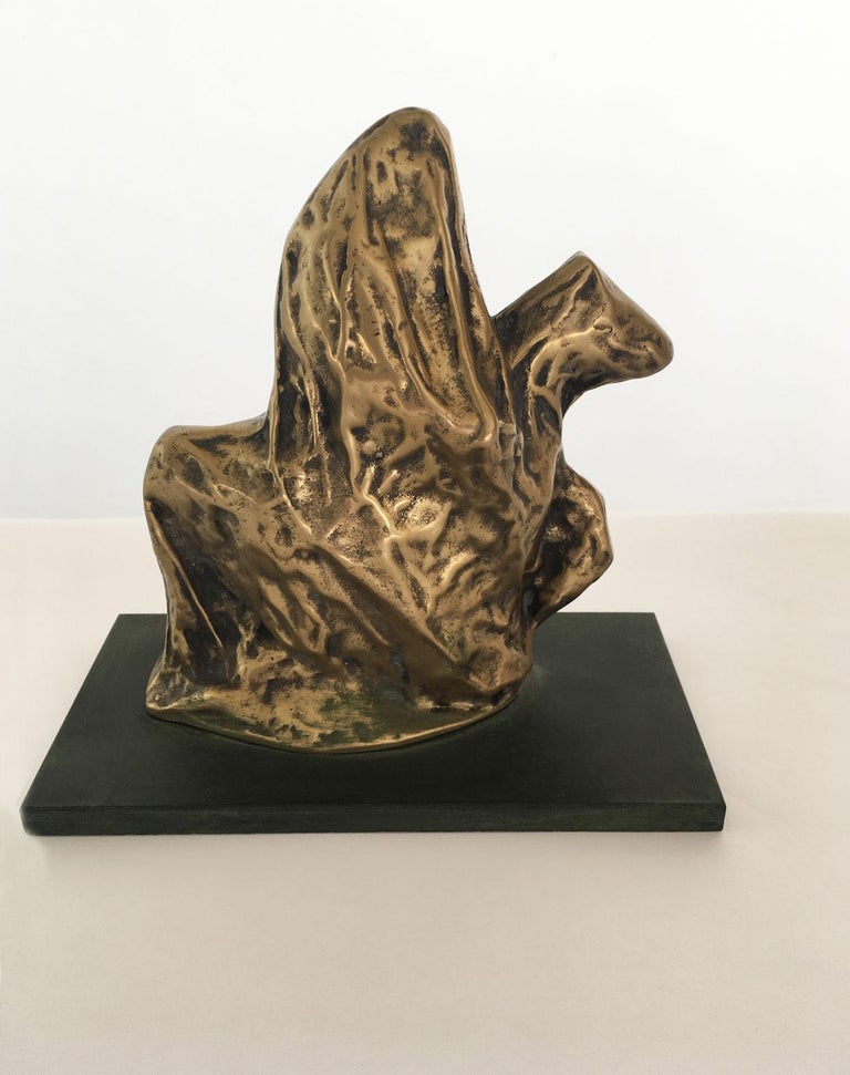 1980 Italy Post-Modern Cristina Roncati Bronze Abstract Sculpture ...