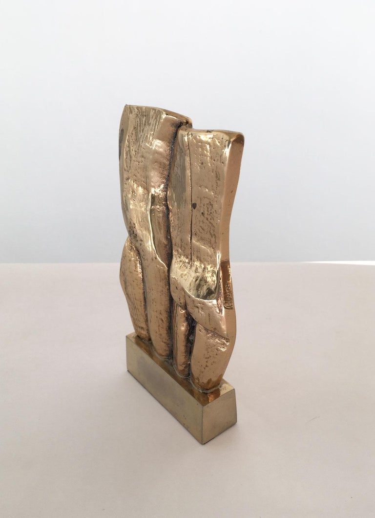 1980 Italy Post-Modern Rodica Tanasescu Bronze Abstract Sculpture ...