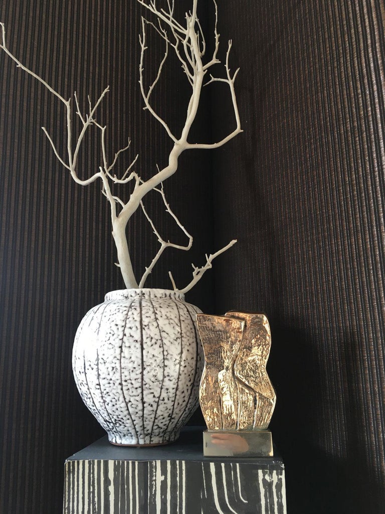 1980 Italy Post-Modern Rodica Tanasescu Bronze Abstract Sculpture ...
