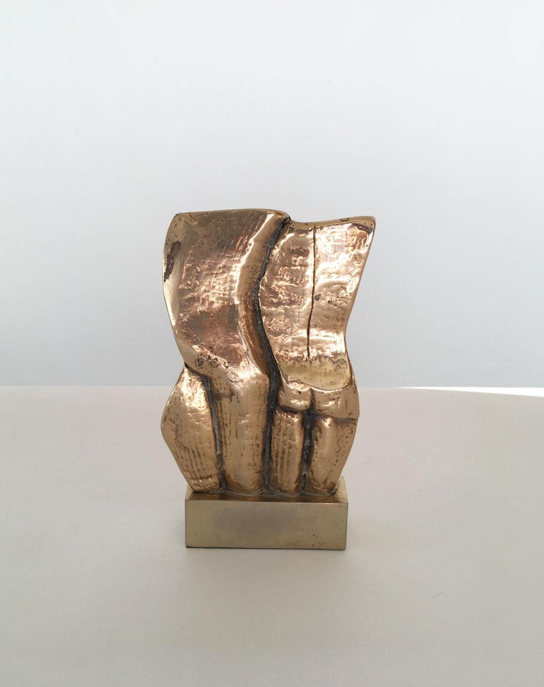 1980 Italy Post-Modern Rodica Tanasescu Bronze Abstract Sculpture ...