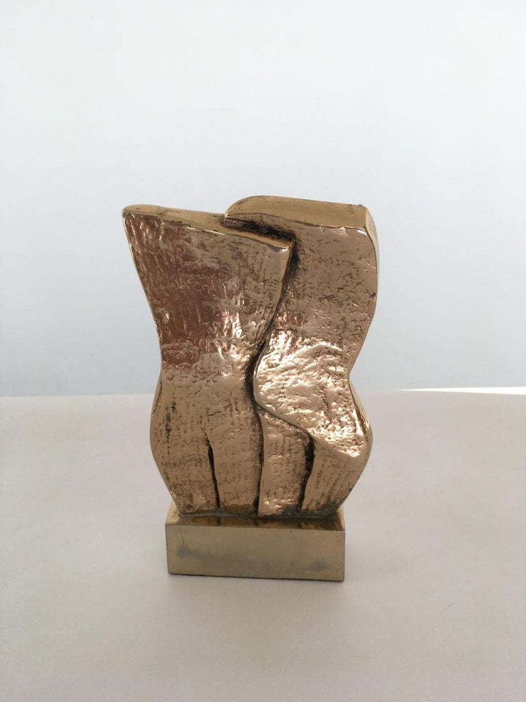 1980 Italy Post-Modern Rodica Tanasescu Bronze Abstract Sculpture ...