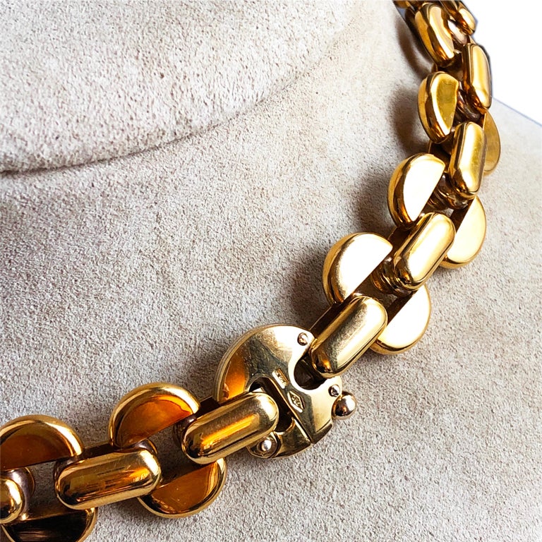 1980 One of a Kind Iconic Baraka' 18 Karat Yellow Gold Unisex Choker ...