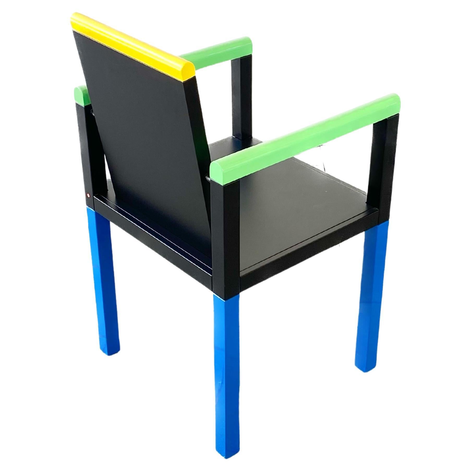 1980ies Palace chair designed by George Sowden for Memphis Milano at ...