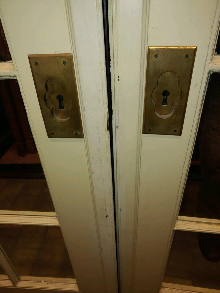 1980s 12 Lite Mirrored Mahogany Double French Doors For Sale at 1stDibs