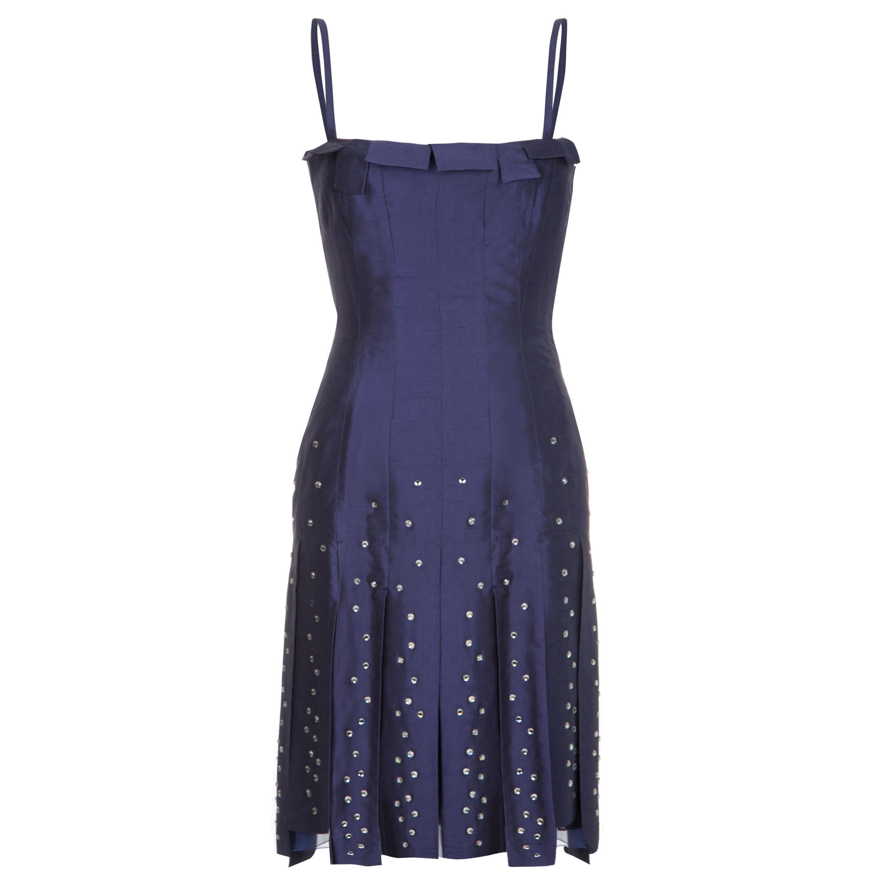 1950s Riddella Green Blue and Pink Floral Cotton Dress For Sale at ...