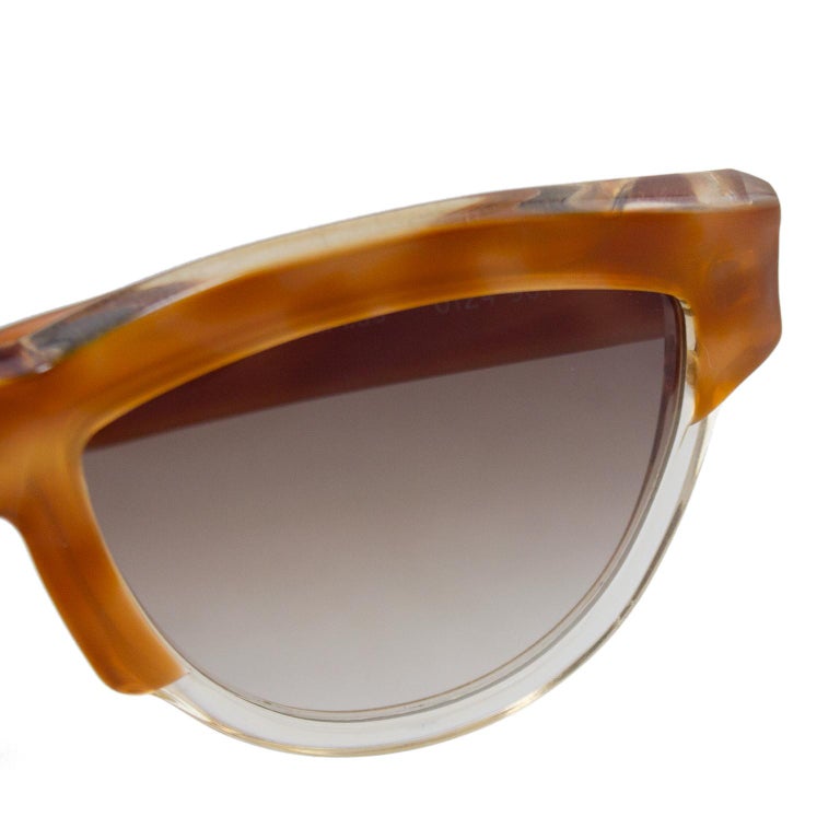 1980s Alain Mikli Brown and Clear Sunglasses For Sale at 1stDibs