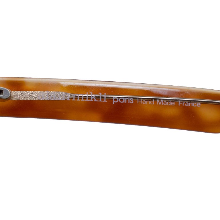 1980s Alain Mikli Brown and Clear Sunglasses For Sale at 1stDibs