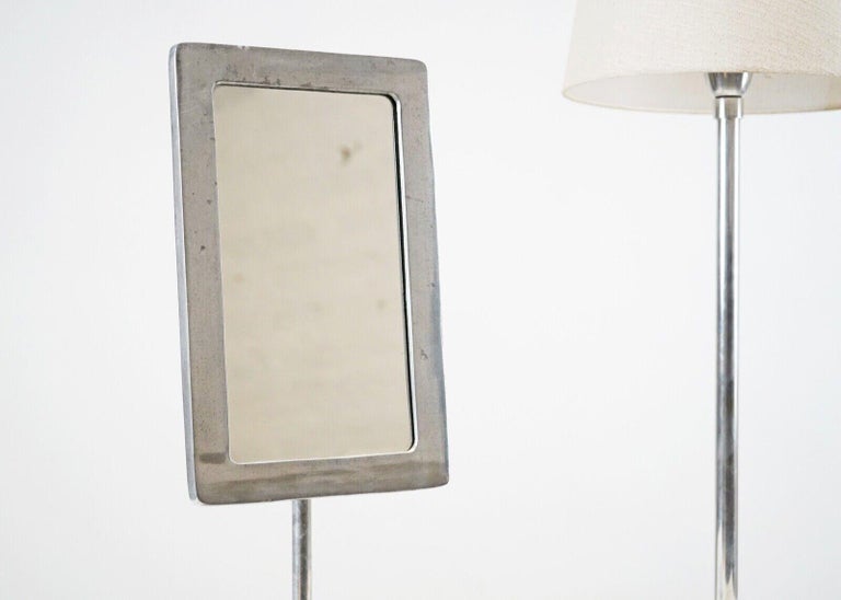 1980s Aluminium Habitat Vanity Mirror and Lamp with Cross X Kisses ...