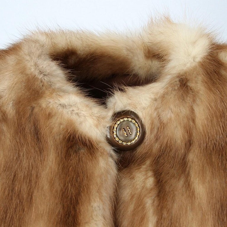 1980s A.N.G.E.L.O. Vintage Cult brown sable fur cape at 1stDibs
