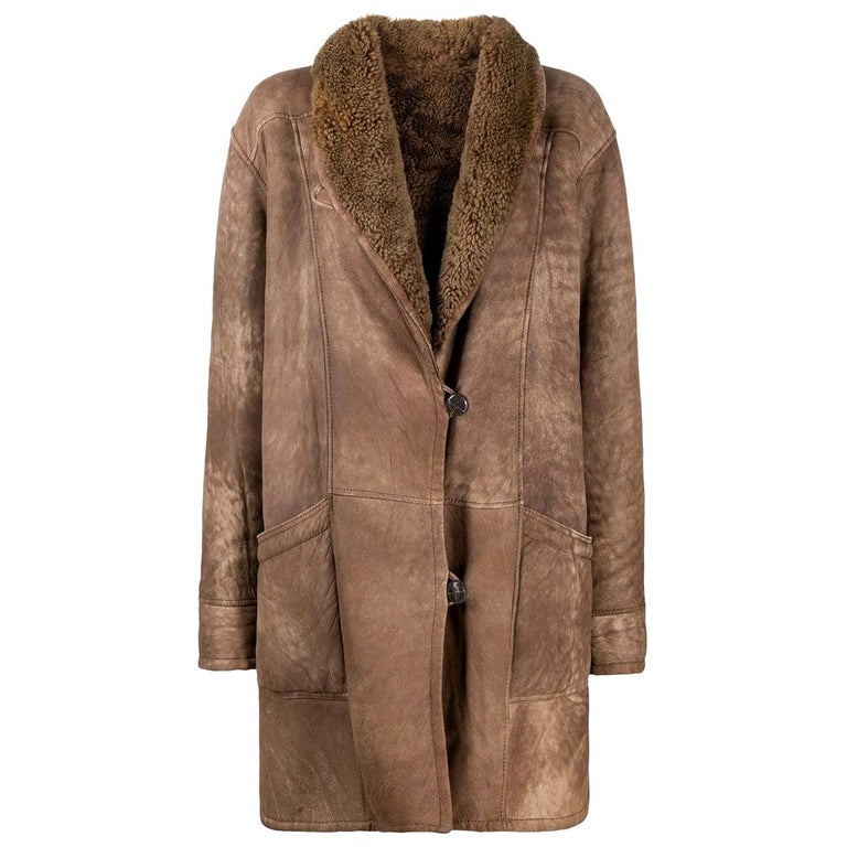 1980s A.N.G.E.L.O. Vintage Cult Brown Sheepskin Coat at 1stDibs | 1980s ...