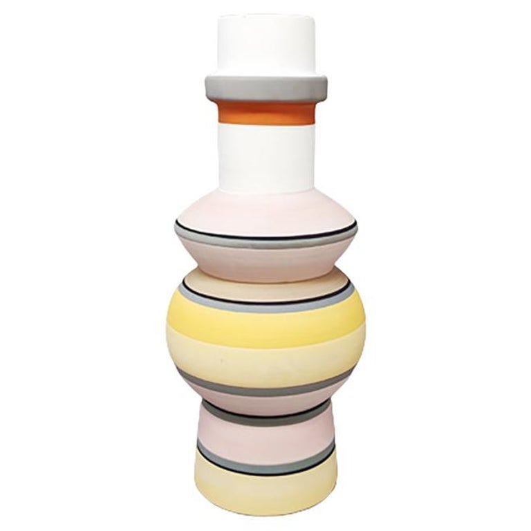 1980s Astonishing Vase by Deruta. Memphis style. Made in Italy For Sale ...