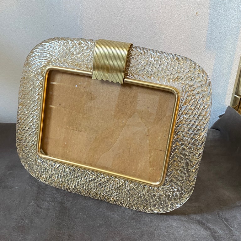 1980s Barovier Mid-Century Modern Murano Glass and Brass Table Picture ...