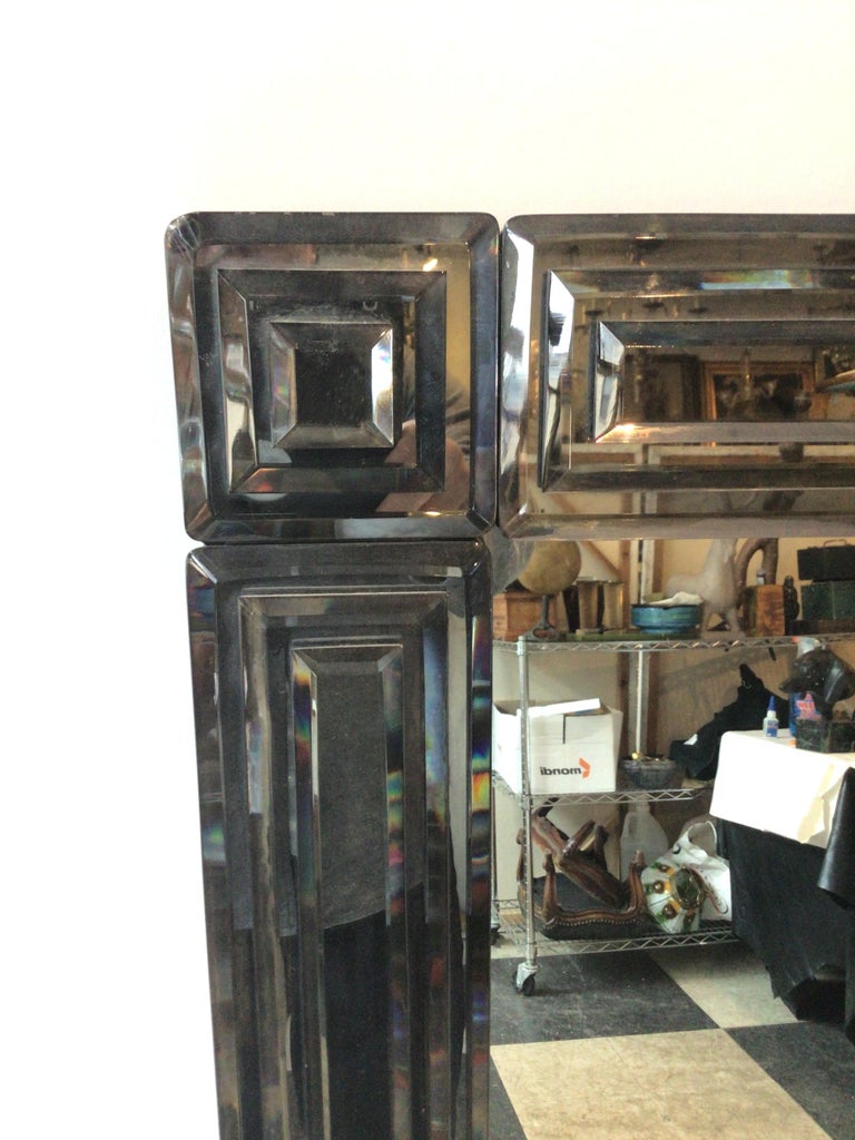1980s Beveled Mirror For Sale at 1stDibs