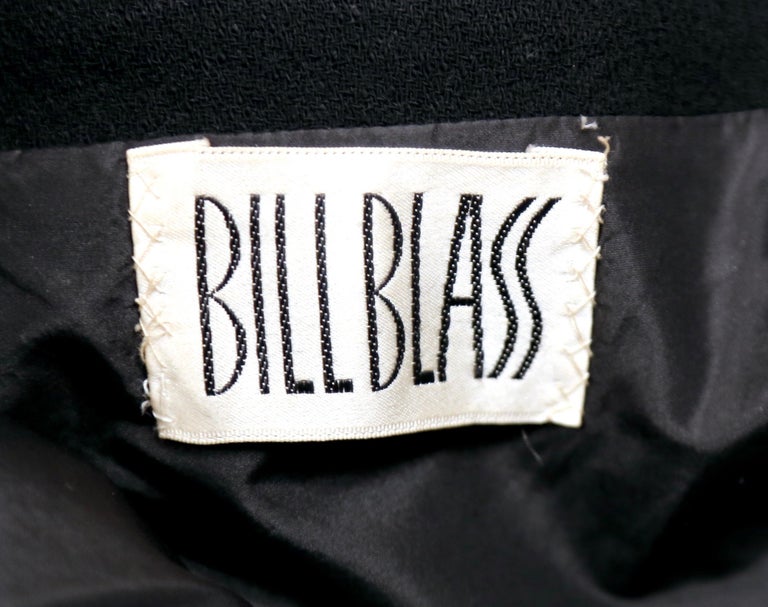 1980's BILL BLASS double breasted wool coat with cord trim For Sale at ...