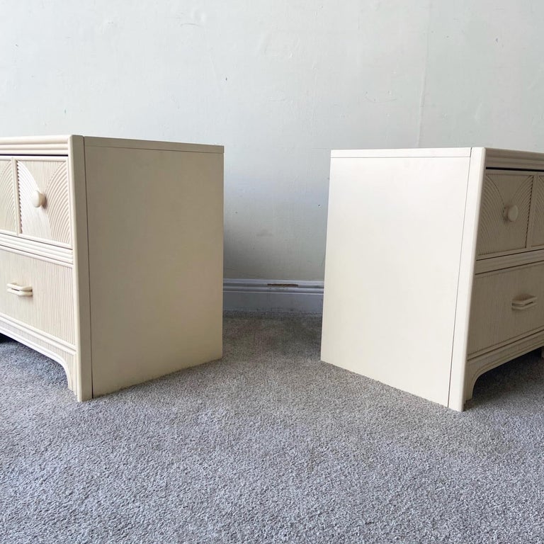 1980s Boho Chic Pencil Reed Nightstands by Stanley Furniture, a Pair ...