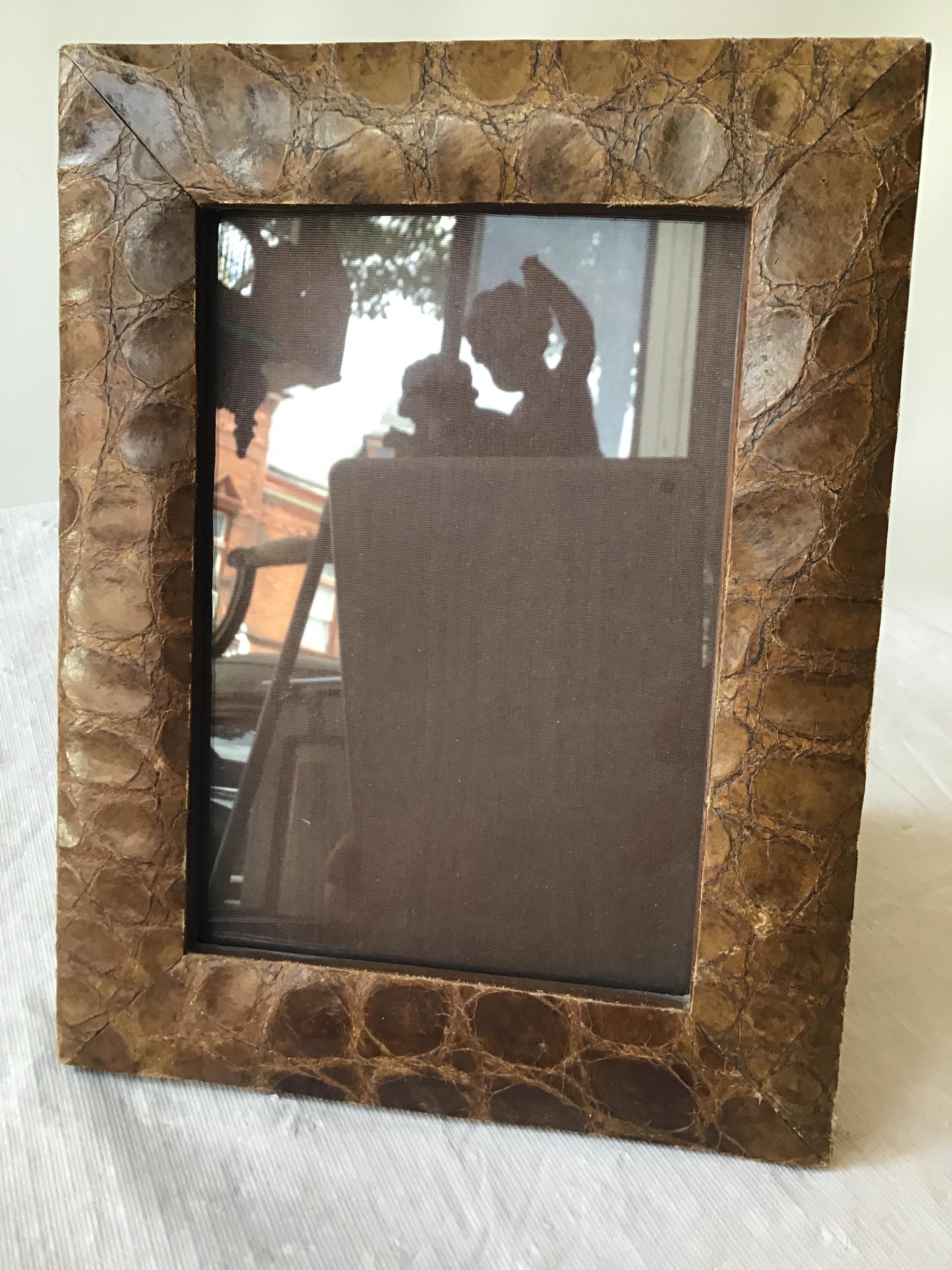 1980s Brown Alligator Skin Picture Frame at 1stDibs | 1980s picture ...