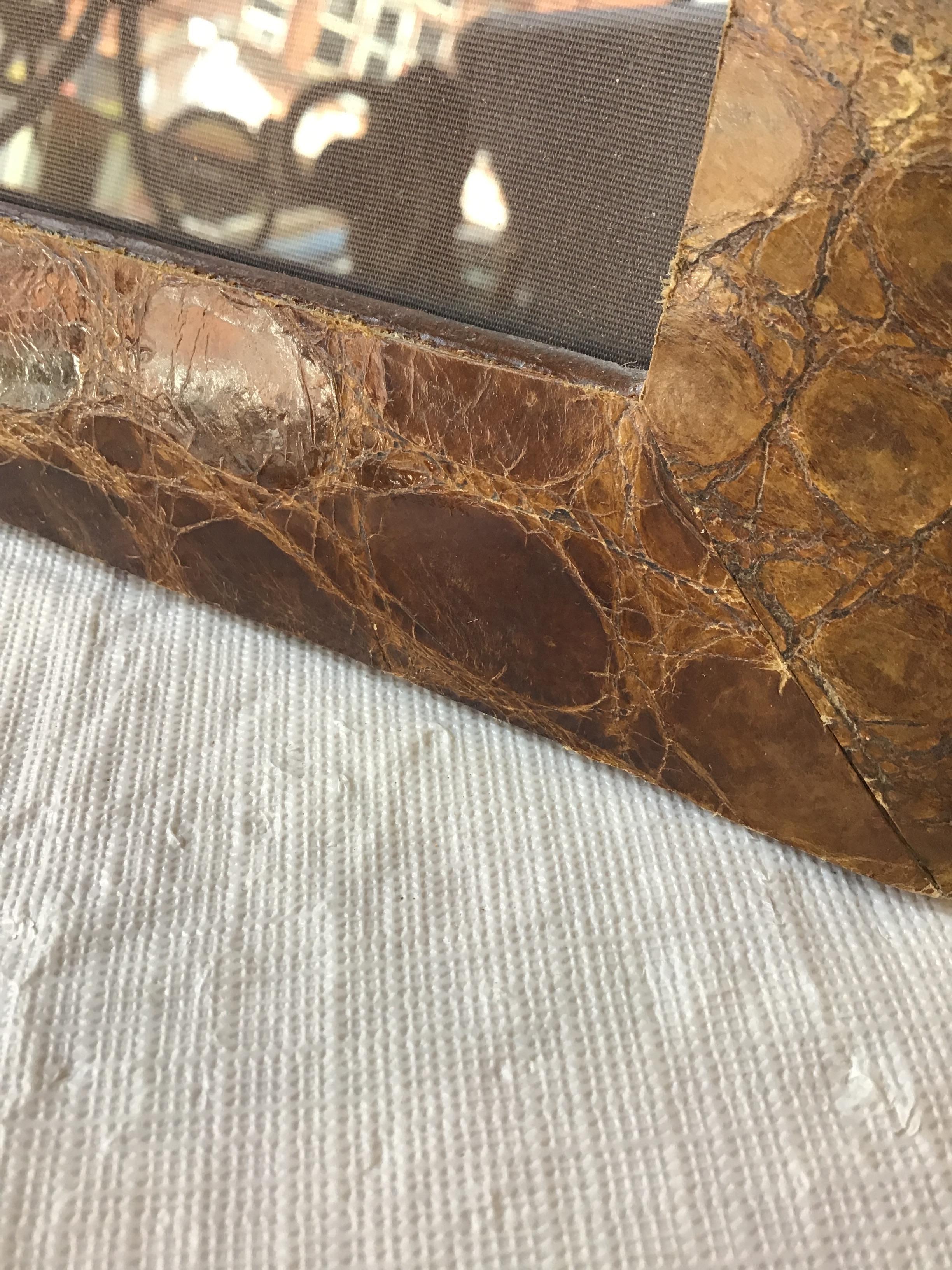 1980s Brown Alligator Skin Picture Frame at 1stDibs | 1980s picture ...