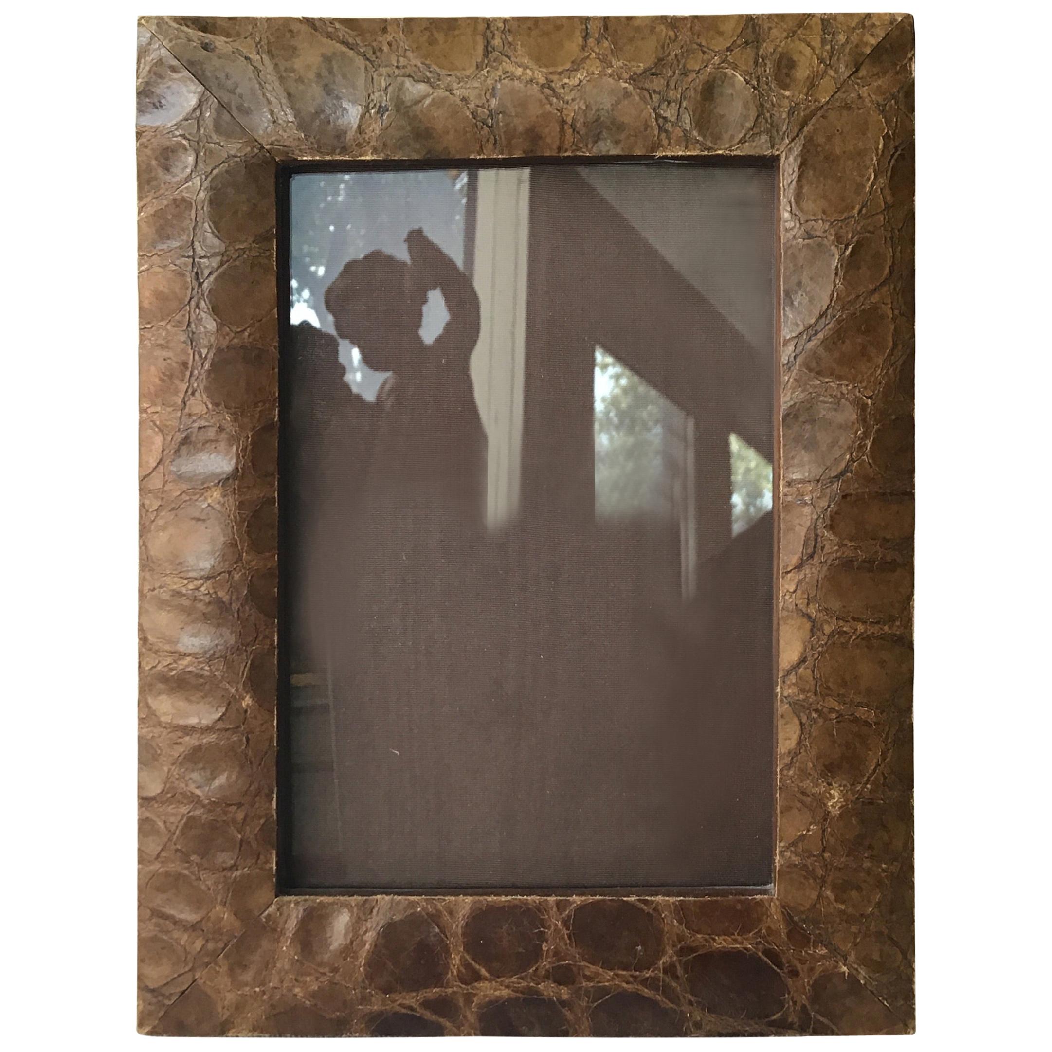 1980s Brown Alligator Skin Picture Frame at 1stDibs | 1980s picture ...
