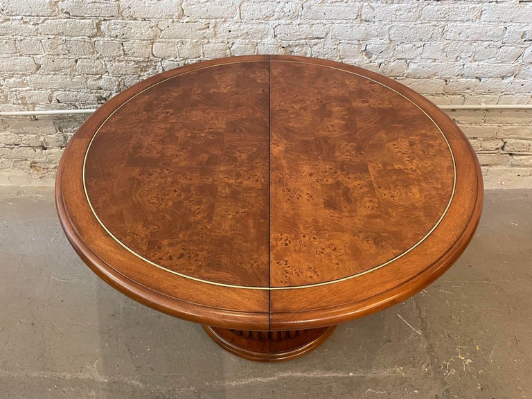 1980s, Burled Wood Vintage Dining Table at 1stDibs